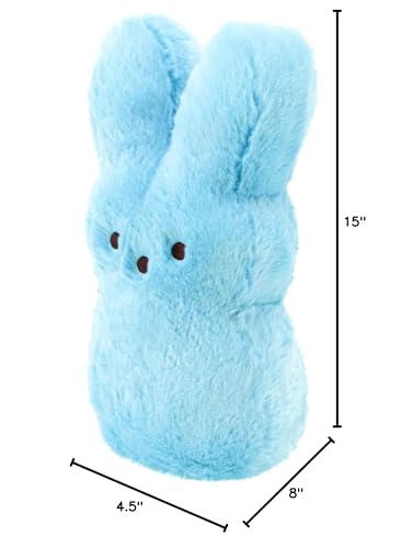 Animal Adventure | Shaggy Bunny Peeps | 15โ Collectible Plush | Blue