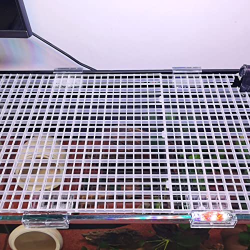 Alfie Pet - Alwina 4-Piece Set Fish Tank Anti-Jumping Net Cover - Color: Clear
