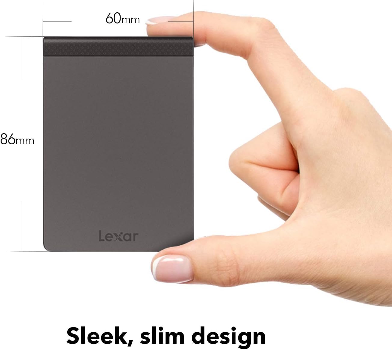 Lexar 1TB SL200 Portable SSD, Read/Write Speeds of up to 550/400 MB/s, USB-C, External Solid State Drive (LSL200X001T-RNNNU)