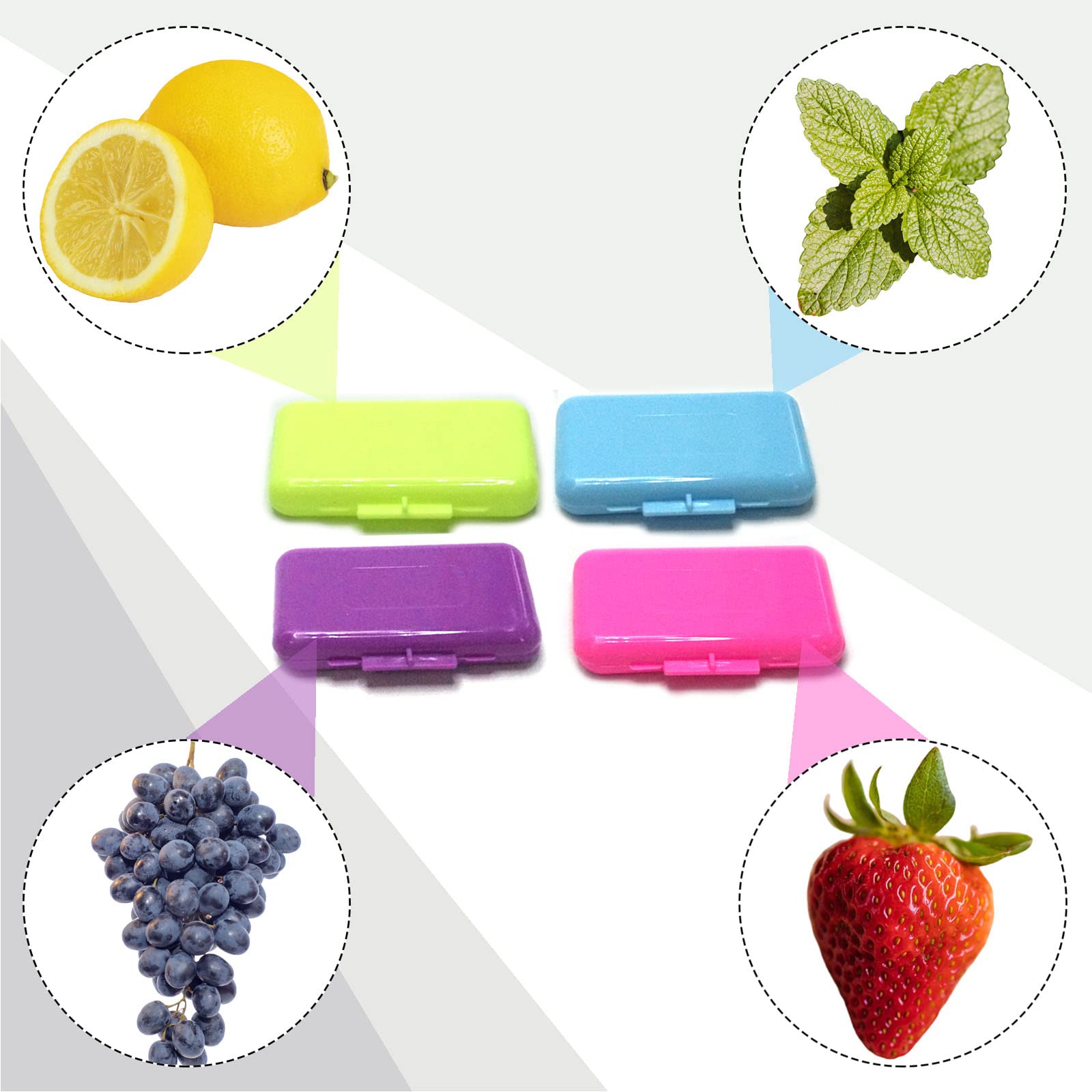 8 Boxes Dental Oral Care Orthodontics Wax for Brace Wearers Flavored Gum Protection (Lemon Scent, Mint Scent, Grape Scent, Strawberry Scent)