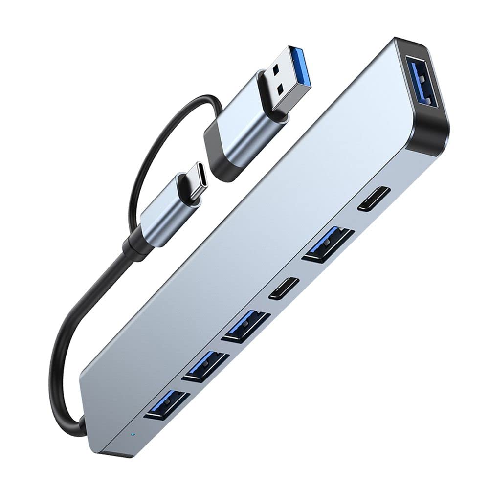 7 Port USB C Hub USB 3.0 Type-C Splitter Multiport Dock Station OTG Adapter USB Expander PD Charging for Laptop Mobile Phone Tablet