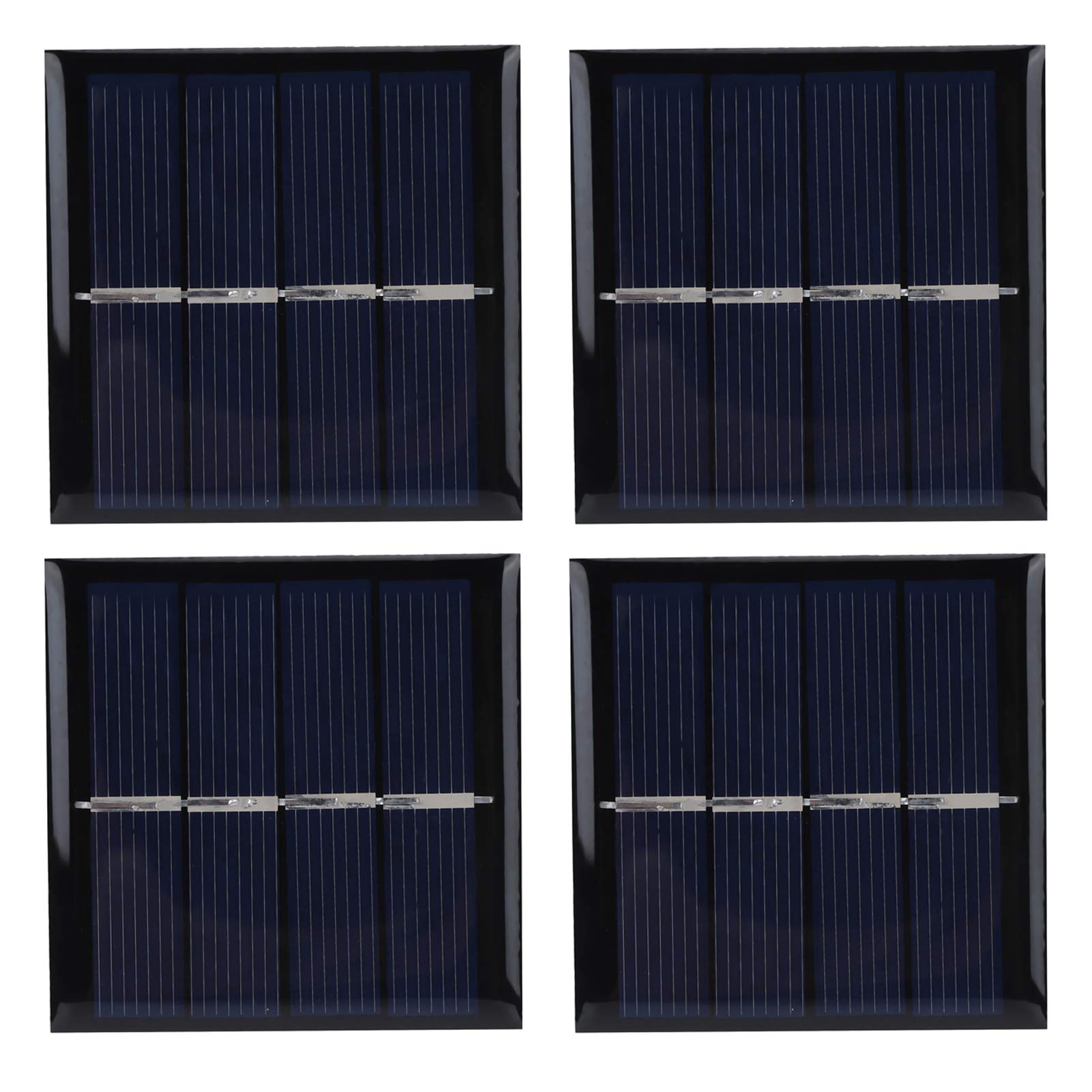 4Pcs Solar Panels, 0.45W 2V 58x58mm Solar Panel Kit, PET Solar Charger Panel, Waterproof Solar Charger, Portable DIY Solar Charging Board Module Charging Accessories, Solar Power Supplies