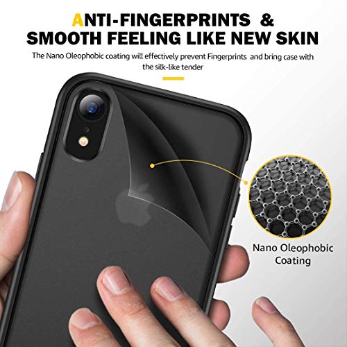 Humixx Shockproof Series iPhone XR Case Cover 2020 [Military Grade Drop Tested] [Upgraded Nano Material] Translucent Matte Case with Soft TPU Bumper, Protective Case for Apple iPhone XR - 6.1 inch