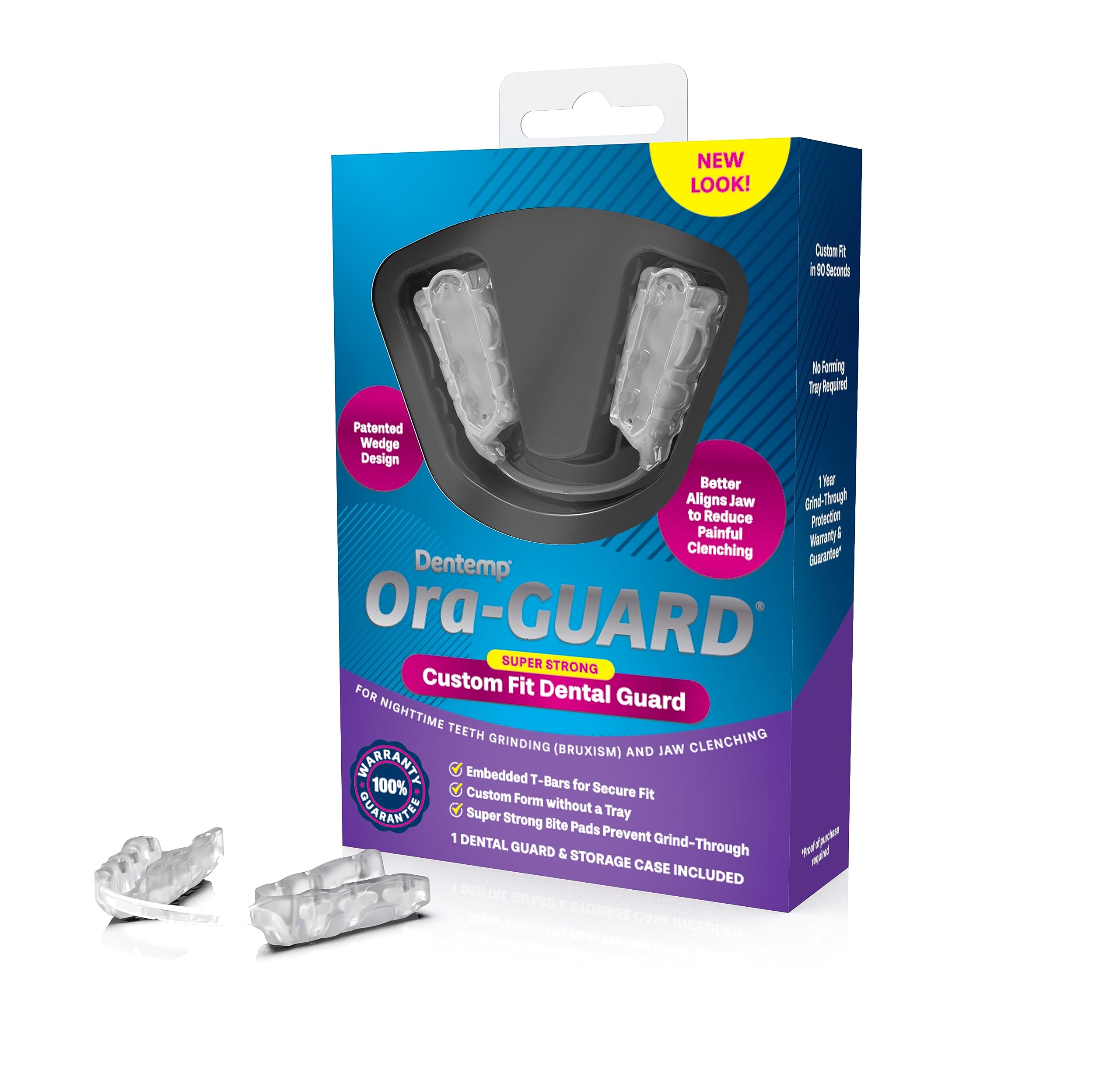 Dentemp Ora-Guard Custom Fit Dental Guard - Bruxism Night Guard for Teeth Grinding - Mouth Guard for Clenching Teeth at Night - Comfortable Mouth Guard for Sleeping - Relieve Soreness in Jaw Muscles…