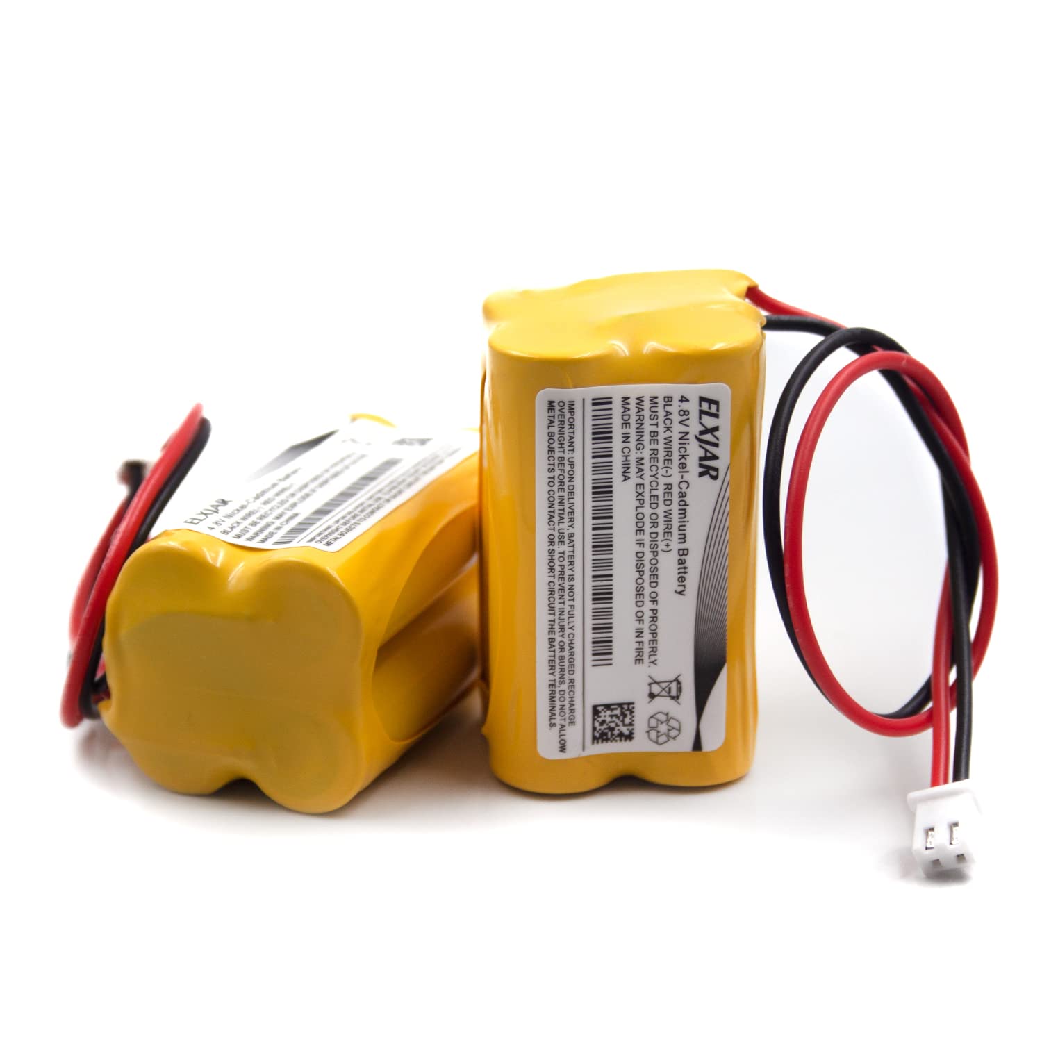 YUTSUJO (5-Pack) 4.8V 700mAh BL93NC487 Ni-CD Battery Replacement for Emergi-Lite BAA-48R BAA48R, Interstate NIC0186, Dantona Custom-43 Custom43, OSI OSA-126 OSA126 BL93NC484 BL93NC485