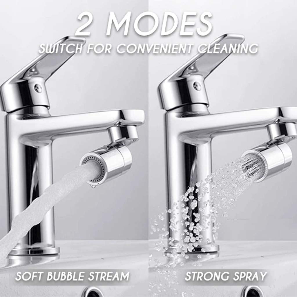 360° Rotate 2-Flow Faucet Water Bubbler Home Kitchen Saving Tap Head Spray Nozzle Replacement Anti-Splash Tap Booster Shower and Water Saving Faucet for Kitchen