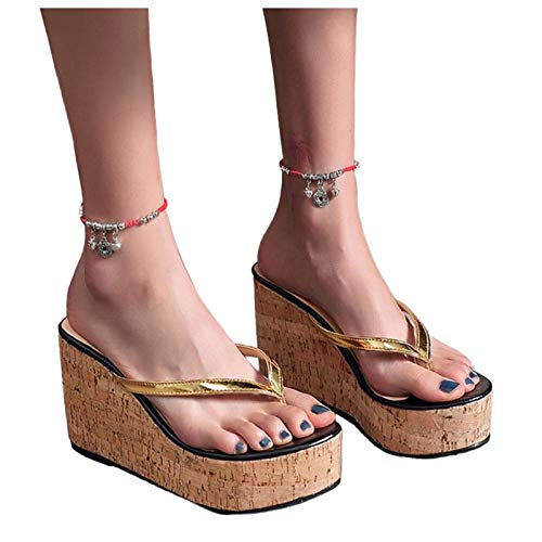 justHIGH Women Summer Sandals Casual Bohemia Gladiator Wedge Shoes Ankle Strap Casual Outdoor Platform Shoes