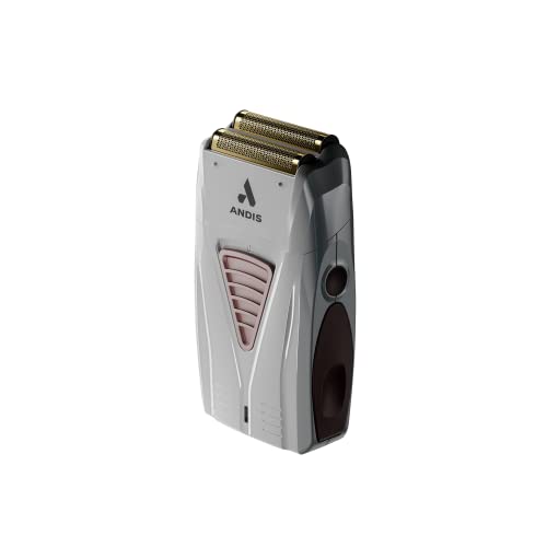 Andis TS-1 17235 Pro Foil Lithium Titanium Foil Shaver, Cord/Cordless, Smooth Shaving Cordless Shaver with Charger, Gray