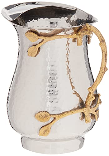 Elegance Golden Vine Pitcher, 1.5 quart, Silver/Gold