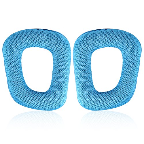 JARMOR Replacement Memory Foam Ear Cushion Pads Cover for Logitech G35 G930 G430 F450 Headphone ONLY (Blue)