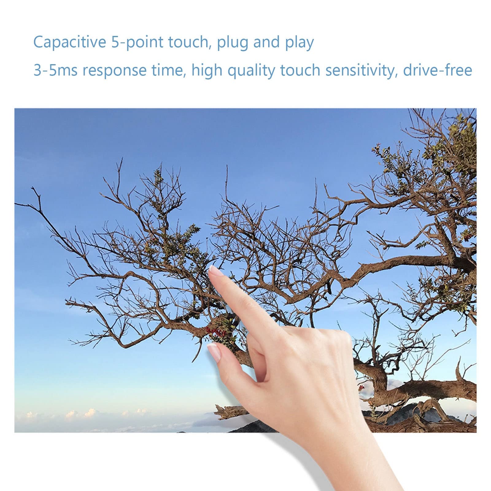 7-inch/10.1-inch Touch Screen Display Portable Screen Display Resolution 1024 * 600 Interface: 1×HDMI, 1×microUSB, 1×audio Output (Color : 7")