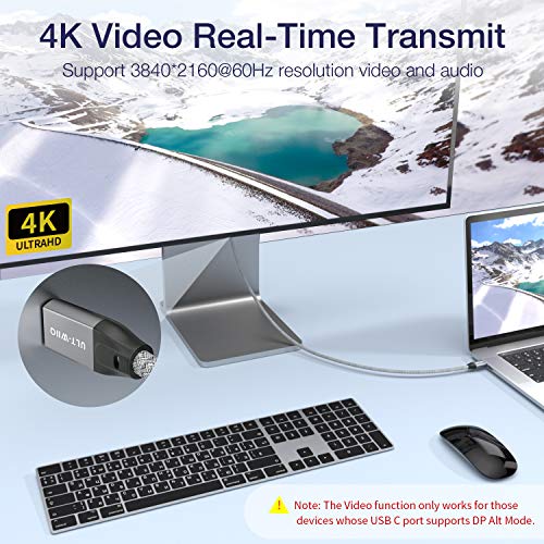 ULT-WIIQ 240W USB C to USB C Cable Fast Charging PD 3.1 & USB C Data Cable 10Gbps Data Transfer, Nylon Braided USB Type C Cable for iPhone 15 Pro, MacBook Pro/Air, Samsung Galaxy 9.9FT