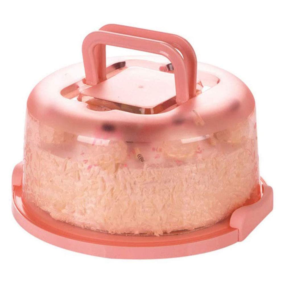 Aqur2020 Cake Carrier, Portable Round Cupcake Serving Tray Stand Box with Two Sided Cake Holder for Muffins Cheesecakes Bundt Cakes Brownie (Green)