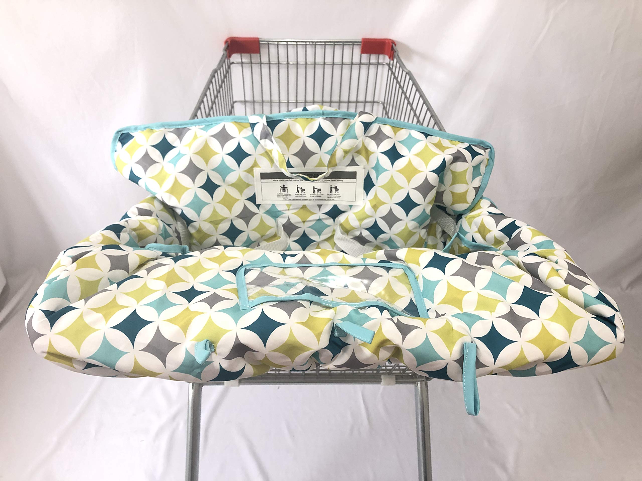 4 or 2 Leg Holes X-Large Size with Elastric Cushion for Twin Double Shopping Cart Cover for Baby Siblings