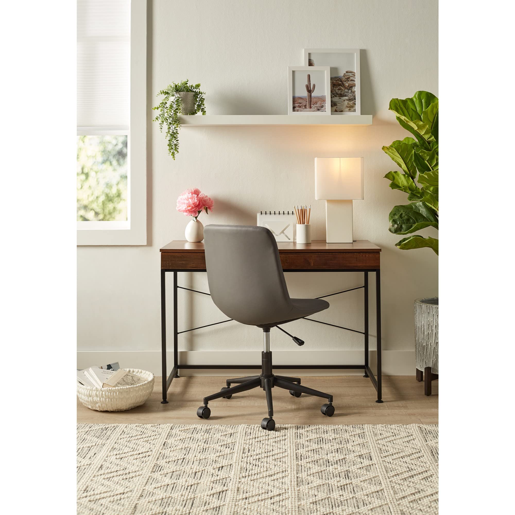 Realspace® 44"W Valdi Computer Desk, Brown