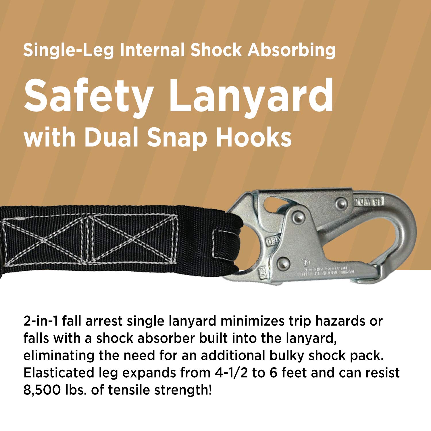 AFP Universal Full-Body Fall Protection Safety Harness with Dorsal D-Ring and Mating Buckle Legs | High-Visibility Green | Shock Absorbing Lanyard & Tool Lanyard (OSHA/ANSI)