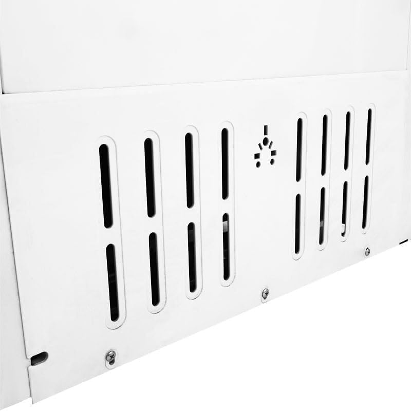 Fcicarn Compact Chest Freezer, 3.5 Cu.Ft. Mini Deep Freezer with Wire Shelves and Divider, Front Vent Control, White