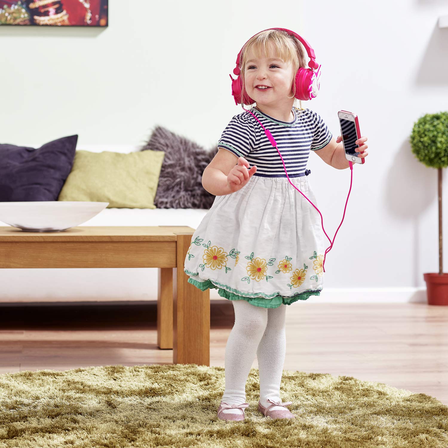Wired Headphones for Kids/Teens/Adult, Adjustable Headband, Stereo Sound, Foldable with 3.5mm Jack for iPad Cellphones Computer MP3/4 Kindle Airplane School with Sharing Port