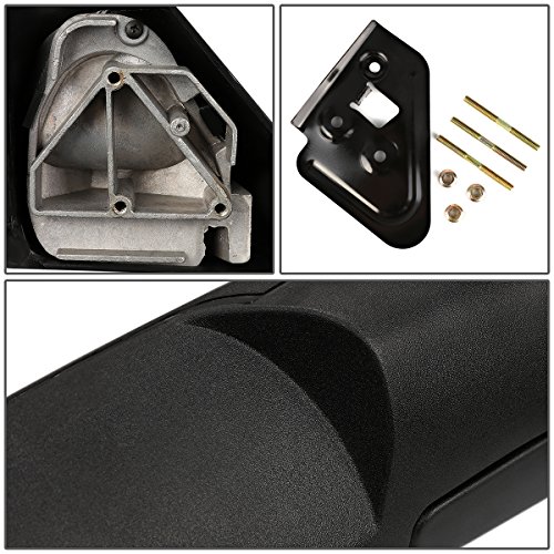 DNA Motoring TWM-010-T222-BK Pair of Manual Adjustment Towing Side Mirrors Compatible with 03-14 E-150 E-250 E-350 E-450 E-550 / Econoline,Black Housing