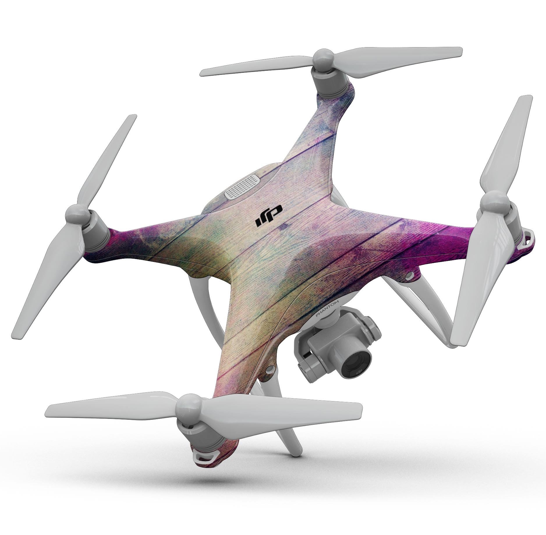 Design Skinz Design Skinz Pink & Blue Grunge Wood Planks Full-Body Wrap Decal Skin-Kit Compatible with The Drone DJI Phantom 2