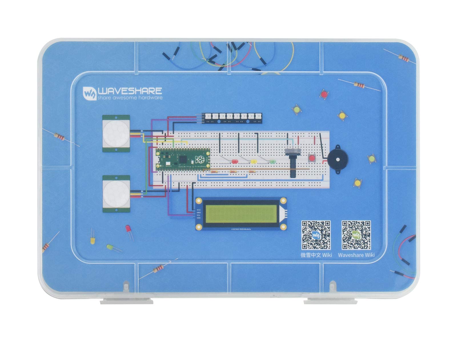 waveshare for Raspberry Pi Pico Basic Starter Kit with Rich Tutorials and Resources,Fast Getting Started with Raspberry Pi Pico and MicroPython Programming for Raspberry Pi Beginners