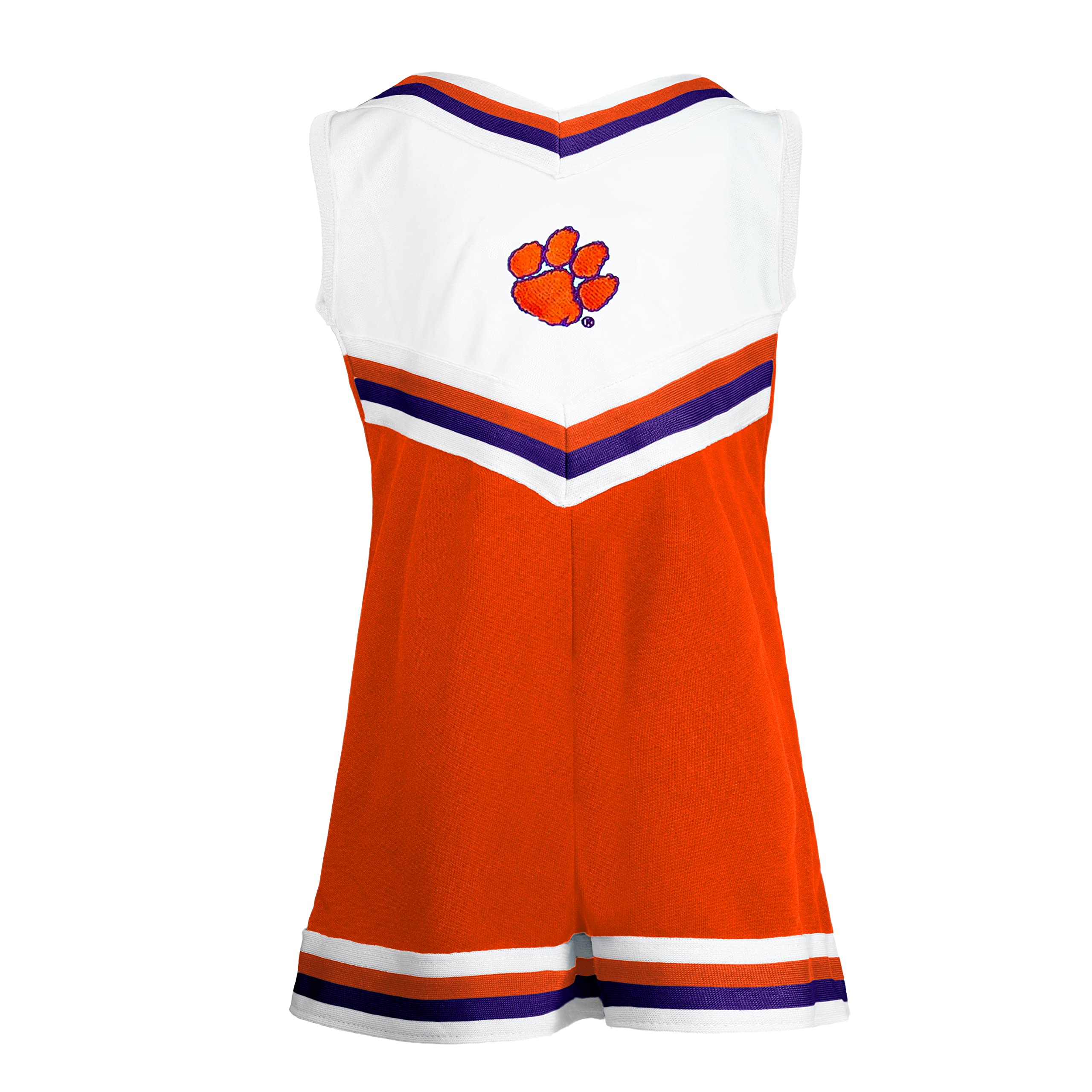 Little King NCAA Toddler/Youth Girls Team Cheer Jumper Dress-Clemson-Y6