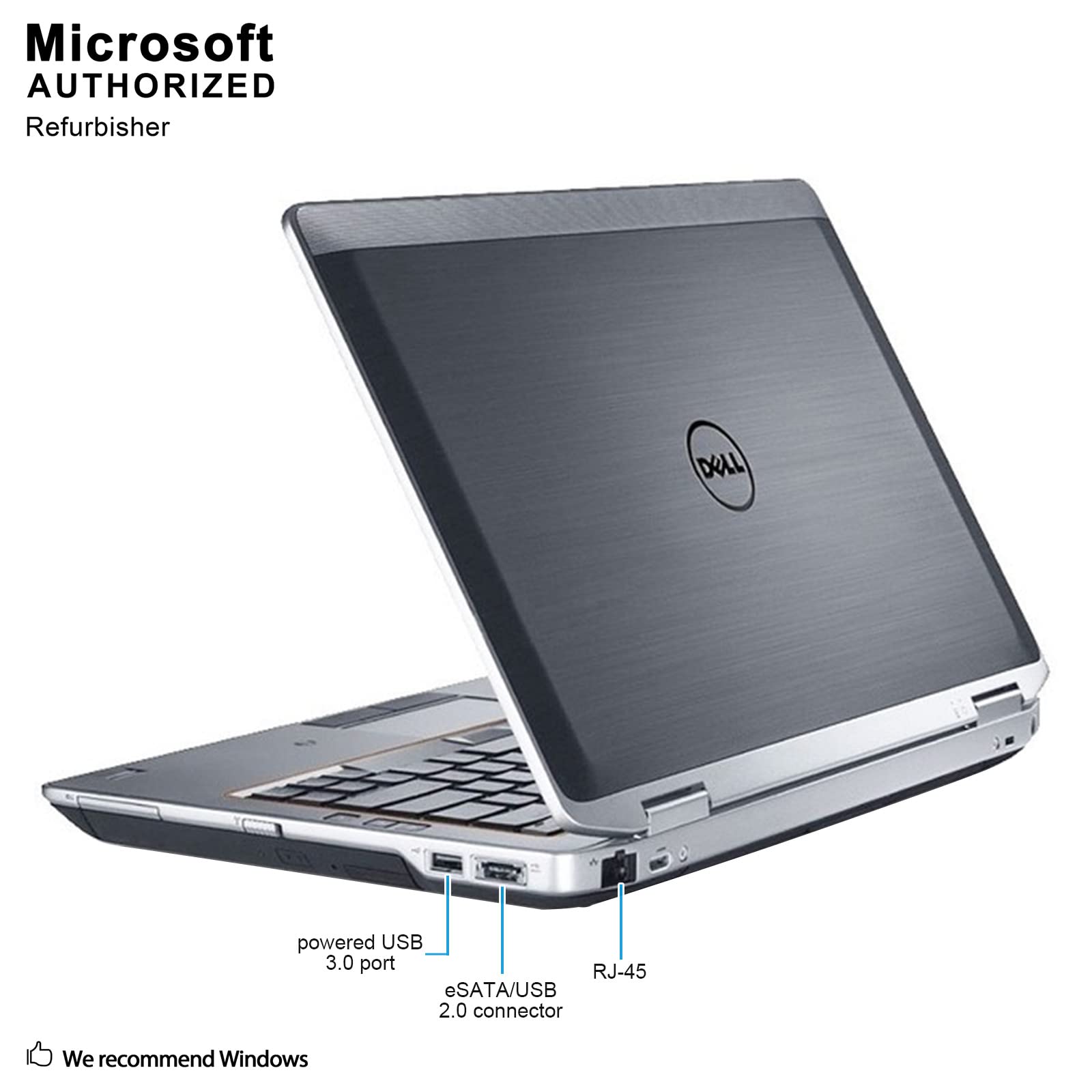 Dell Latitude E6330 13' Notebook PC - Intel Core i5-3320M 2.6GHz 8GB 320GB DVDRW Windows 10 Professional (Renewed)
