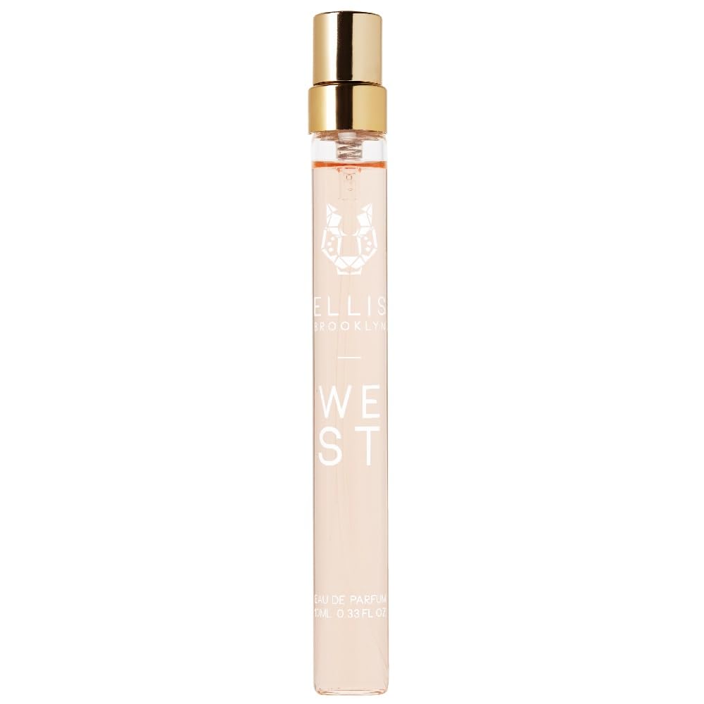 Ellis Brooklyn WEST Eau De Parfum Travel Spray - Blood Orange Pear Blossom Vetiver - Clean Vegan Non Toxic Unisex Fragrance - 10 ml
