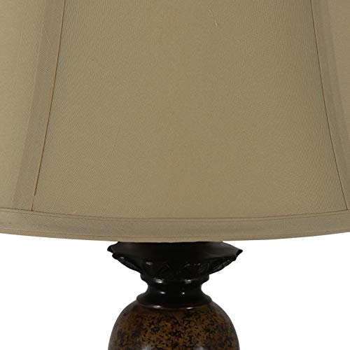 Decor Therapy Mae Resin and Marble Table Lamp, Bronze