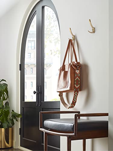 Amerock HBX37013CZ | Finesse Triple Prong Decorative Wall Hook | Champagne Bronze Hook for Coats, Hats, Backpacks, Bags | Hooks for Bathroom, Bedroom, Closet, Entryway, Laundry Room, Office