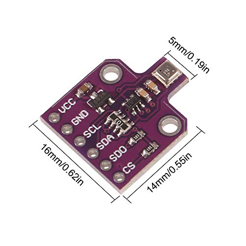 ACEIRMC BME680 Digital Temperature Humidity Pressure Sensor Breakout Board Compatible for Arduino Raspberry Pi ESP8266 3~5VDC BME680 (1pcs)