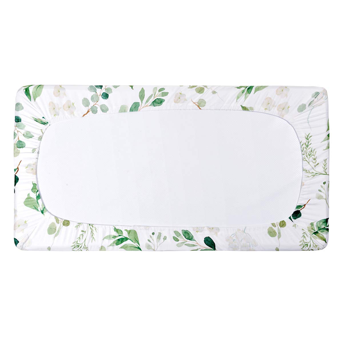SH-RuiDu Ultra Soft Fabric Changing Pad Cover for Baby - 32" x 16", Leaf Floral Design, Machine Wash