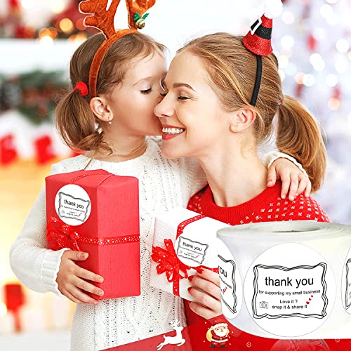 Snap Share Review with Retro Camera Design Stickers,Thank You Stickers,Bakeries Stickers,Handmade Stickers,Small Business Stickers, Envelopes Stickers, Gift Bags Packaging 500 PCS