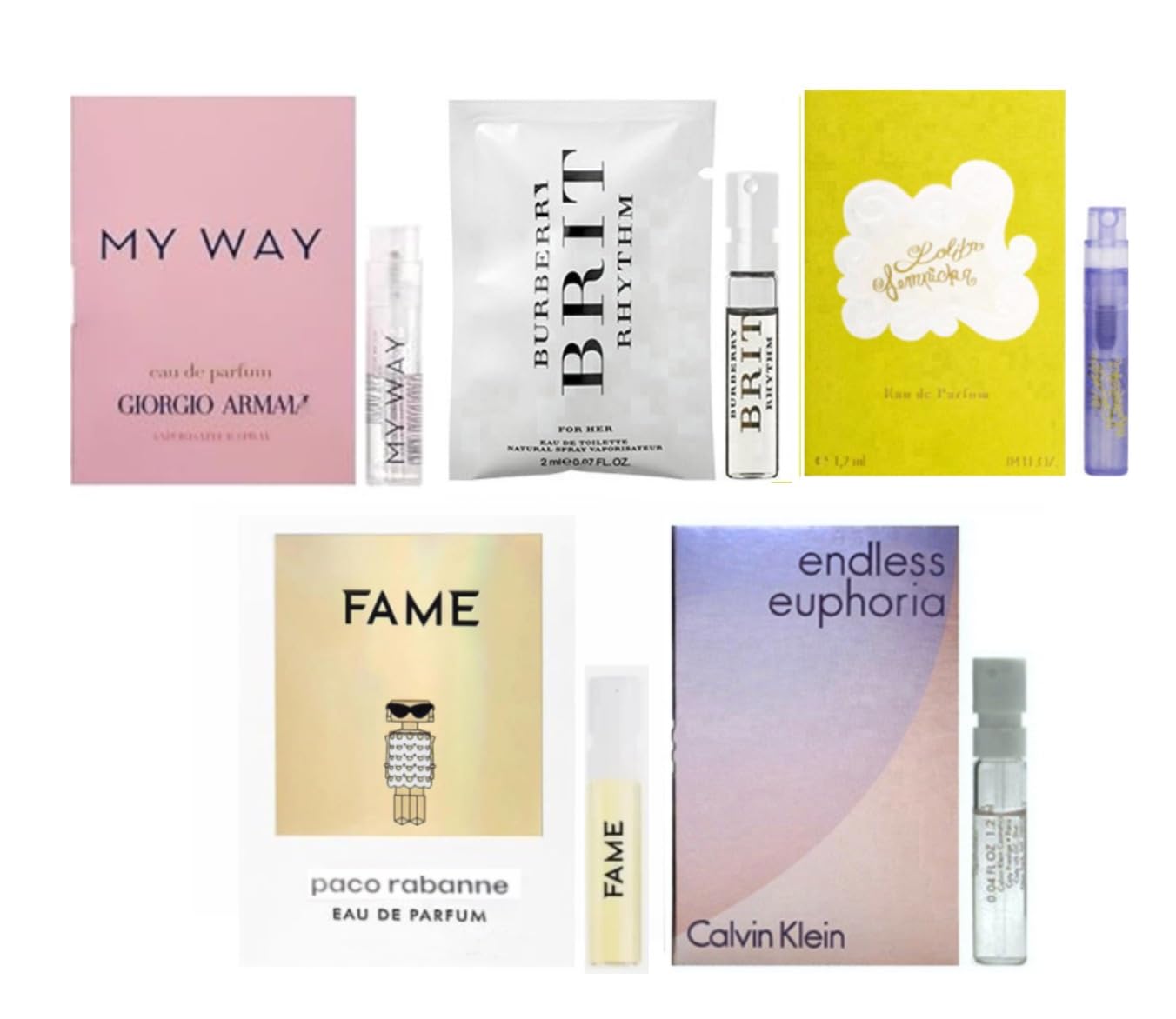 Designer Perfume Samples for Women - Lot of 5 Perfume Vials