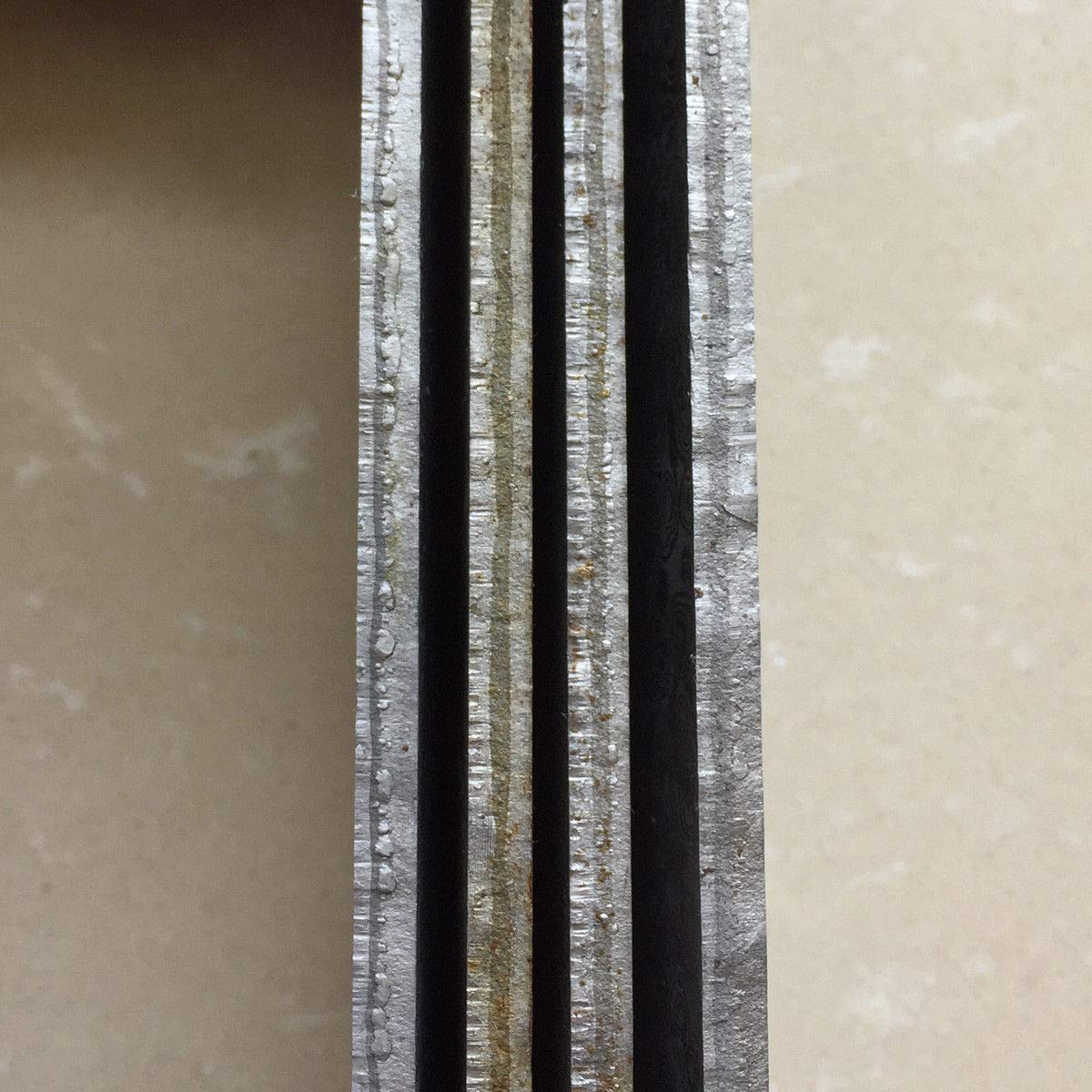 Stainless Damascus Steel Billet Blank Scale Knife Blade Bar - 200x30x3mm Heavy R Pattern