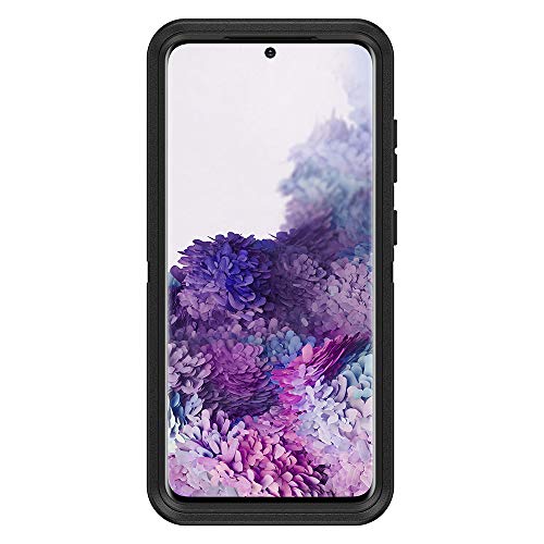 OtterBox Galaxy S20/Galaxy S20 5G (NOT COMPATIBLE WITH GALAXY S20 FE) Defender Series Case - BLACK, rugged & durable, with port protection, includes holster clip kickstand