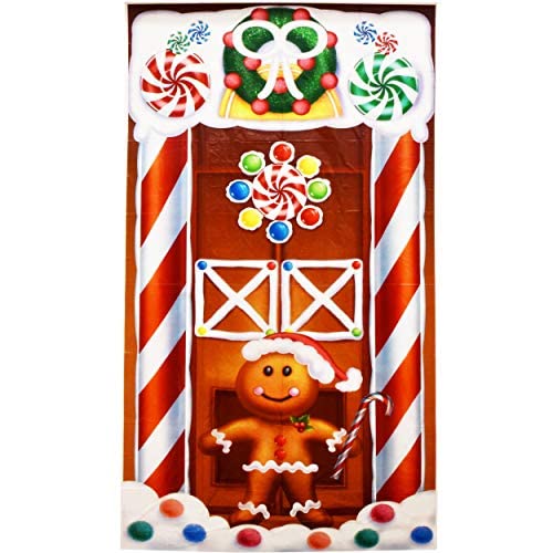 4 Pack Christmas Bathroom and Front Door Holiday Decorations and Covers