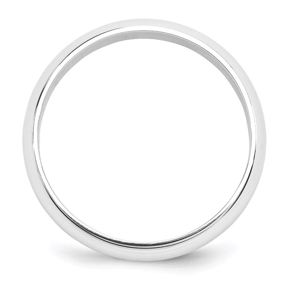 950 Platinum 5mm Half-Round Shape Featherweight Band Ring Fine Jewelry For Women Gifts For Her, Size 12