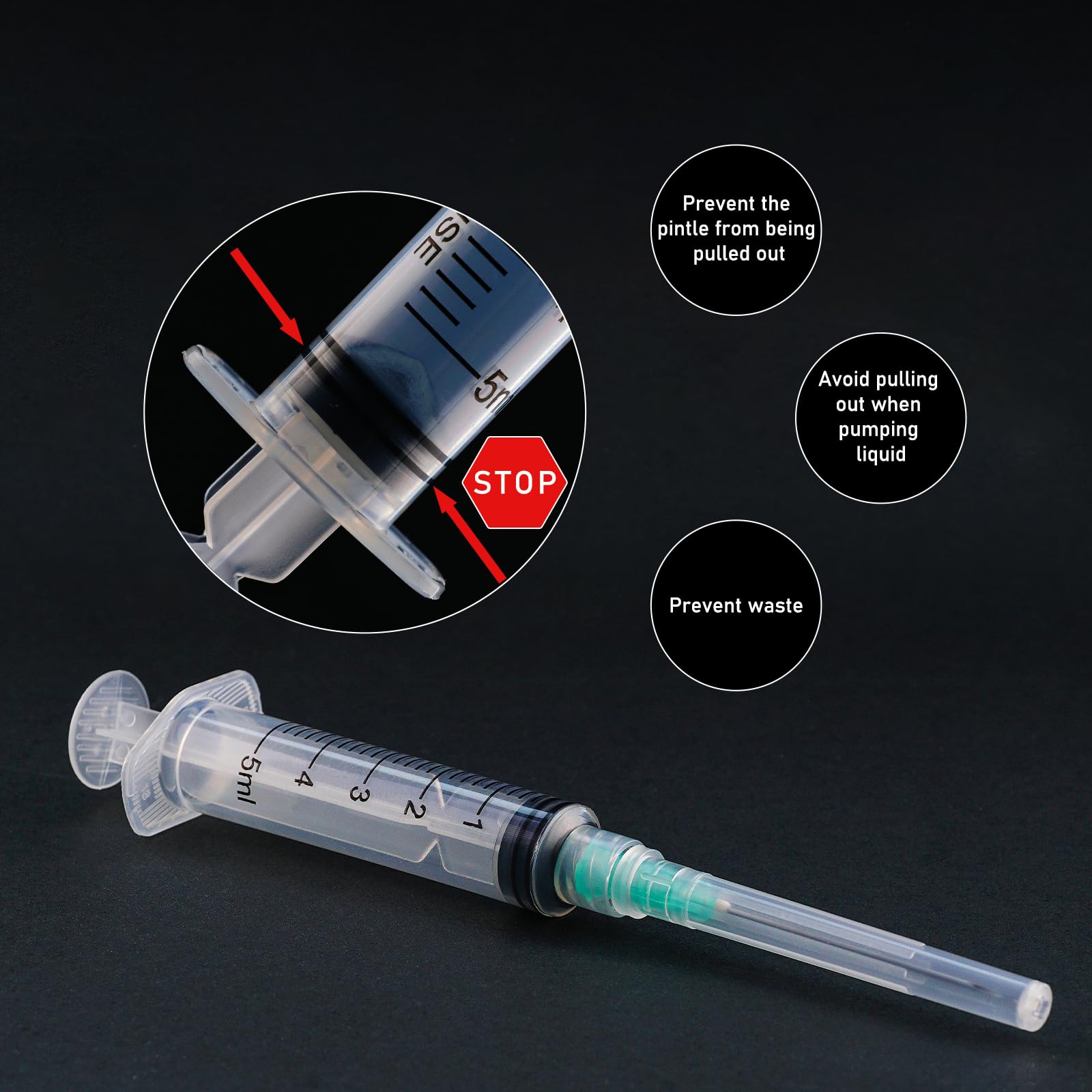 5ml Syringe with 21Ga 1.5" Lab Tools,Individually Packaged(20-Pack)