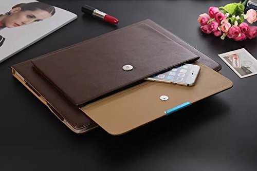 TechCode Case for iPad 9th Generation 10.2, Portable Handbag Wallet Flip Case PU Leather Stand Cover with Handle Pocket Sleeve for iPad 7th/8th /9th Generation 10.2 inch (Brown03)