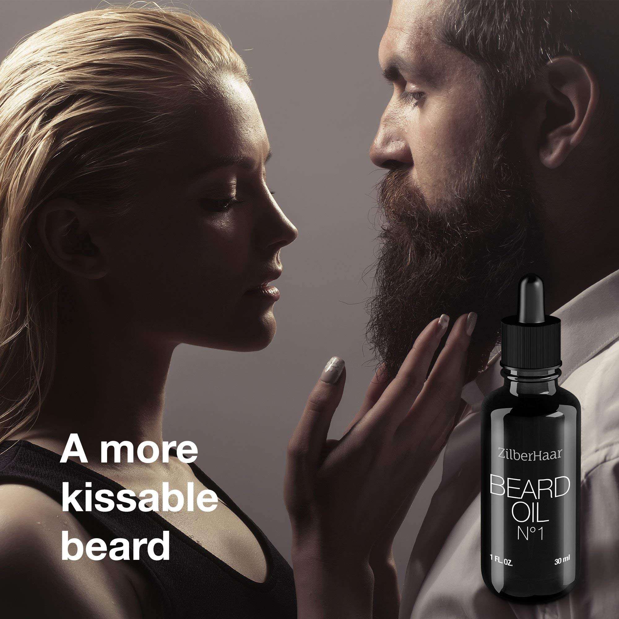 ZilberHaar Beard Oil and Brushes Bundle - Regular Beard Brush Stiff + 1oz Beard Oil + Beard Comb + Pocket Beard Brush Stiff
