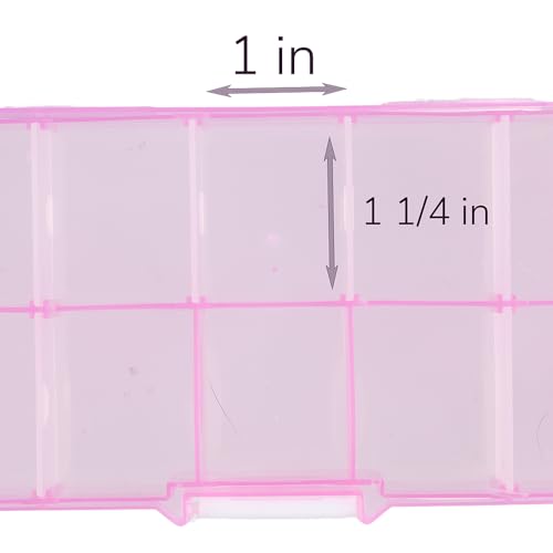 Craft County Plastic Bead Organizer β Clear β Customizable Compartments β Perfect for Organizing Small Items