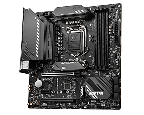 MSI MAG B560M MORTAR Gaming Motherboard (mATX, 11th/10th Gen Intel Core, LGA 1200 Socket, DDR4, PCIe 4, CFX, M.2 Slots, USB 3.2 Gen 2, 2.5G LAN, DP/HDMI)