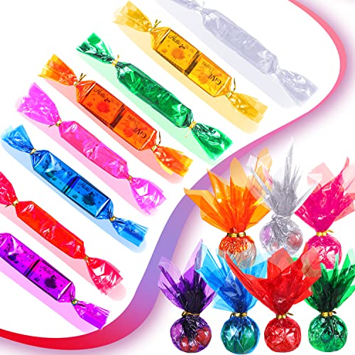 Outus 104 Pieces Cello Sheets Cellophane Wraps for DIY Arts Crafts Decoration (8 x 8 Inches)
