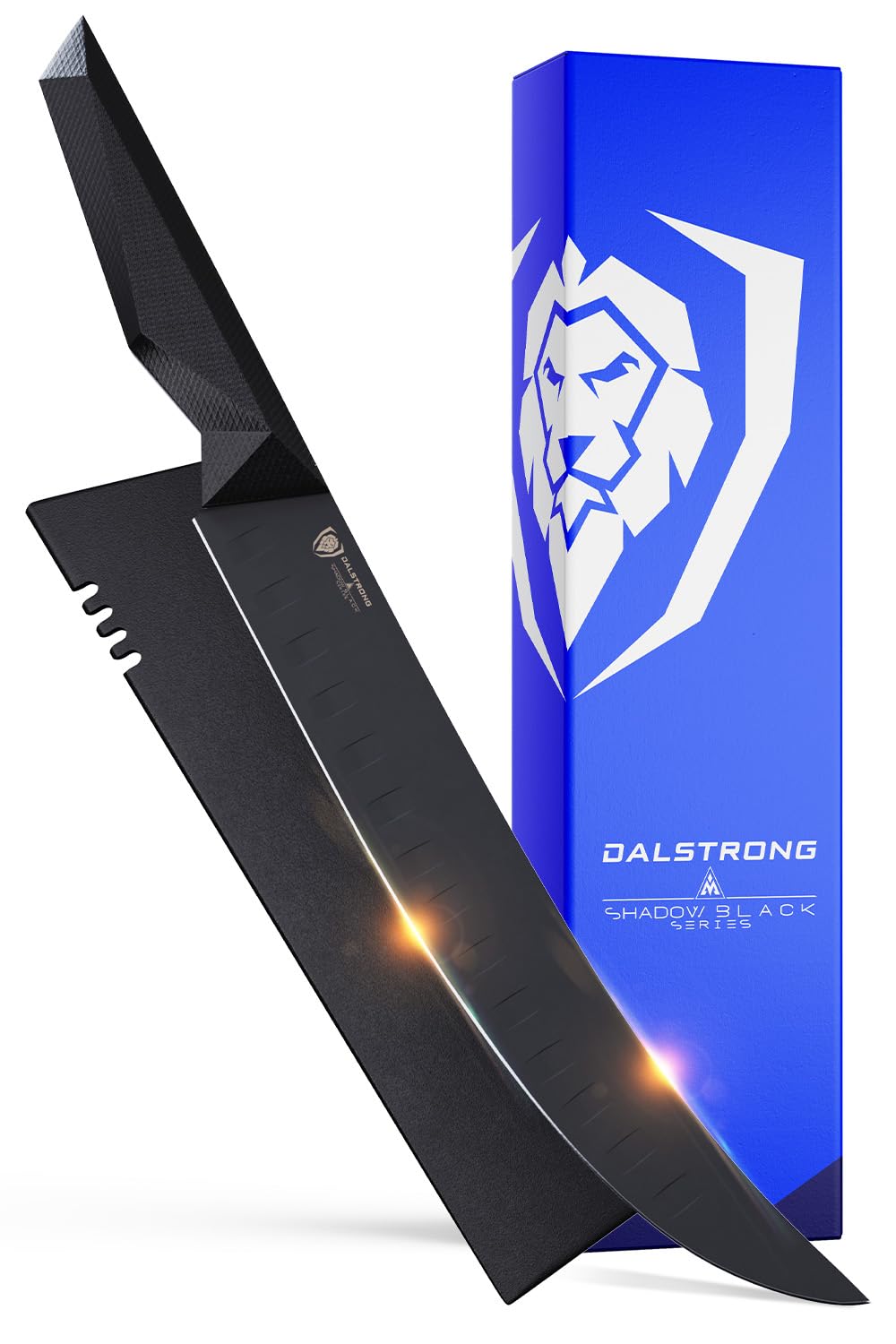 Dalstrong Butcher Knife - 10 inch - Shadow Black Series - Black Titanium Nitride Coated - High Carbon 7CR17MOV-X Vacuum Treated Steel - Breaking Kitchen Knife - Sheath - Slicing Knife - NSF Certified
