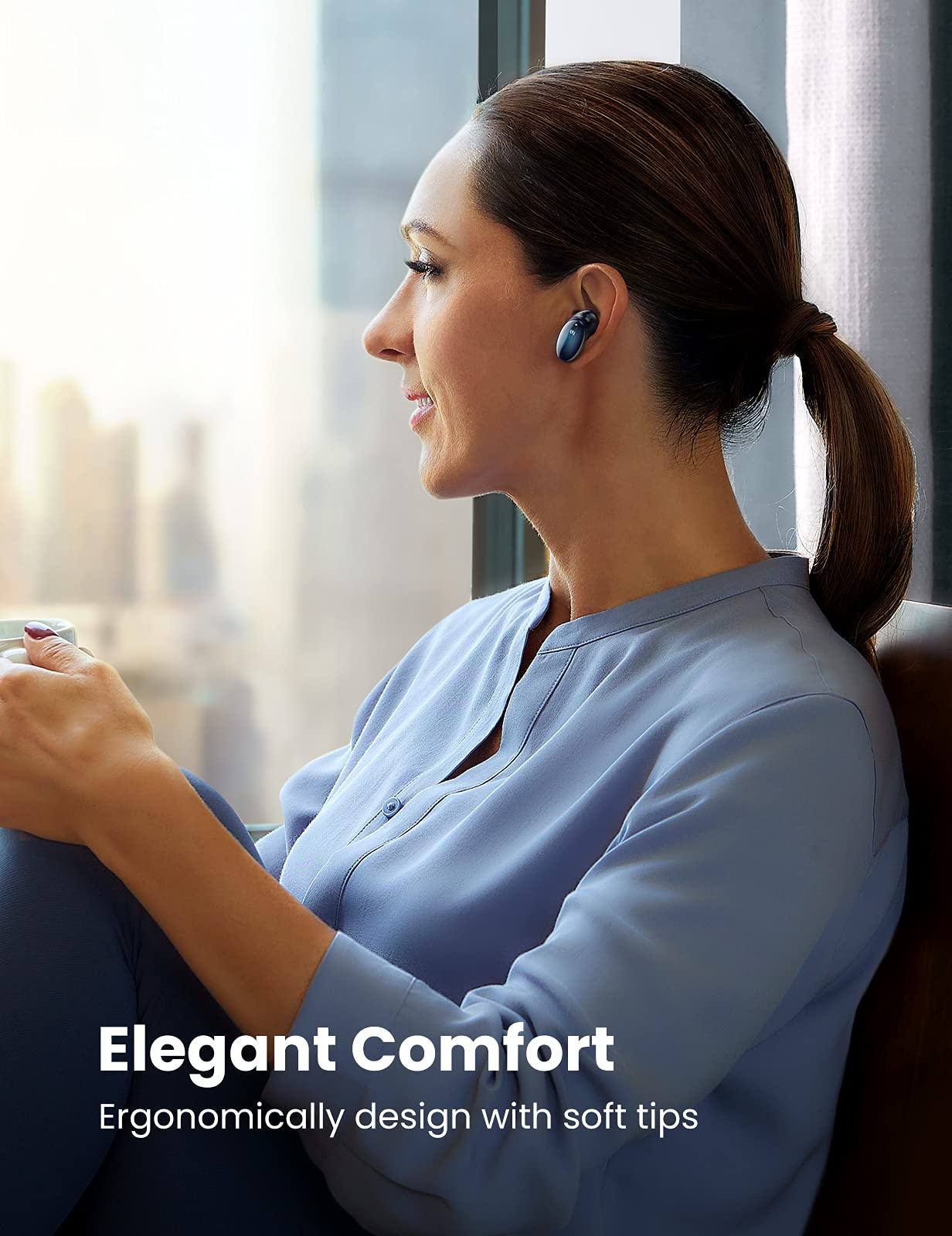 UGREEN X5 Wireless Earbuds Bluetooth 5.2, in-Ear Wireless Earphones with 4 Mics, CVC 8.0 Noise Cancelling for Clear Calls, AptX HiFi Stereo Adaptive Bluetooth Earbuds, 28h Playtime, Touch Control