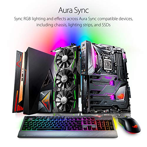 ASUS ROG Strix Flare (CMSR) RGB Mechanical Gaming Keyboard with (Cherry MX Silent Red) Switches, Aura Sync RGB Lighting, Customizable Badge, USB pass-through and Media CONTROLS