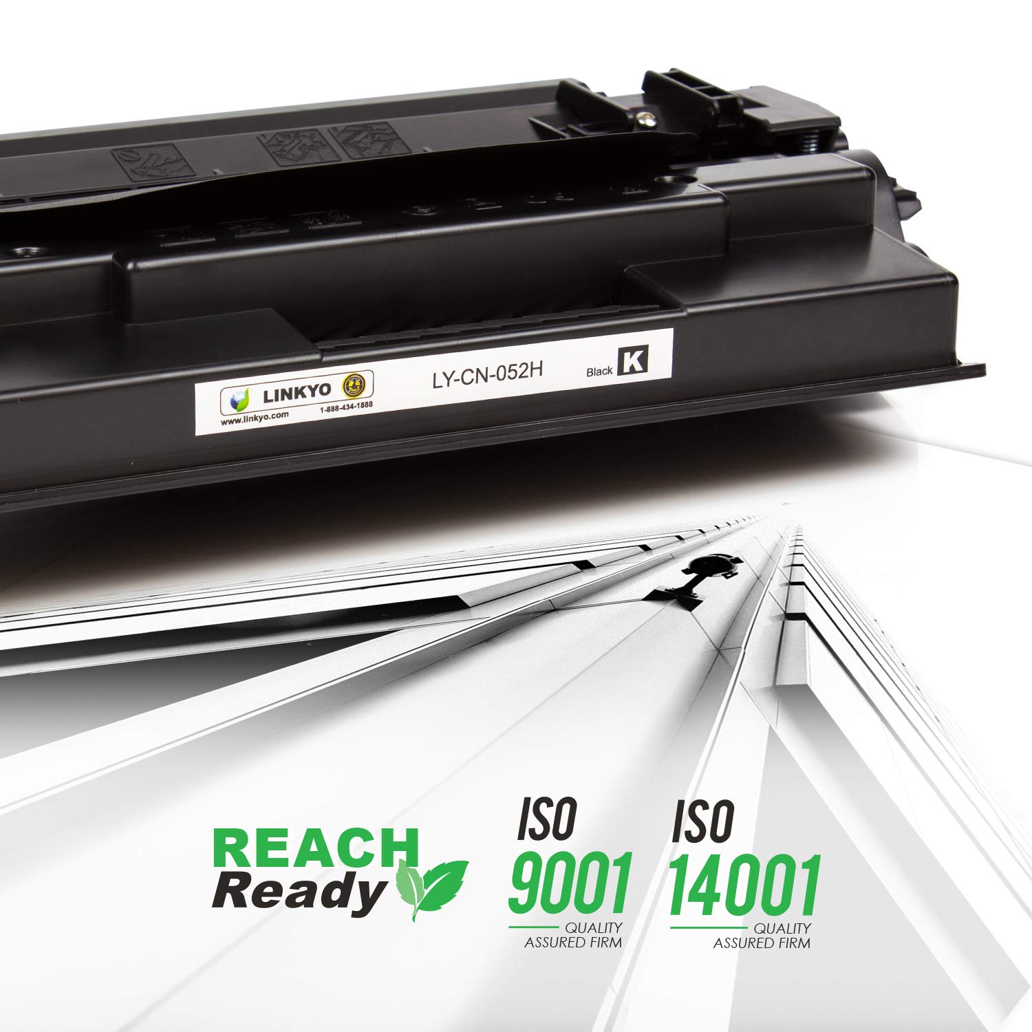 LINKYO Compatible Toner Cartridge Replacement for Canon 052H 052 High Capacity (Black, 2-Pack)