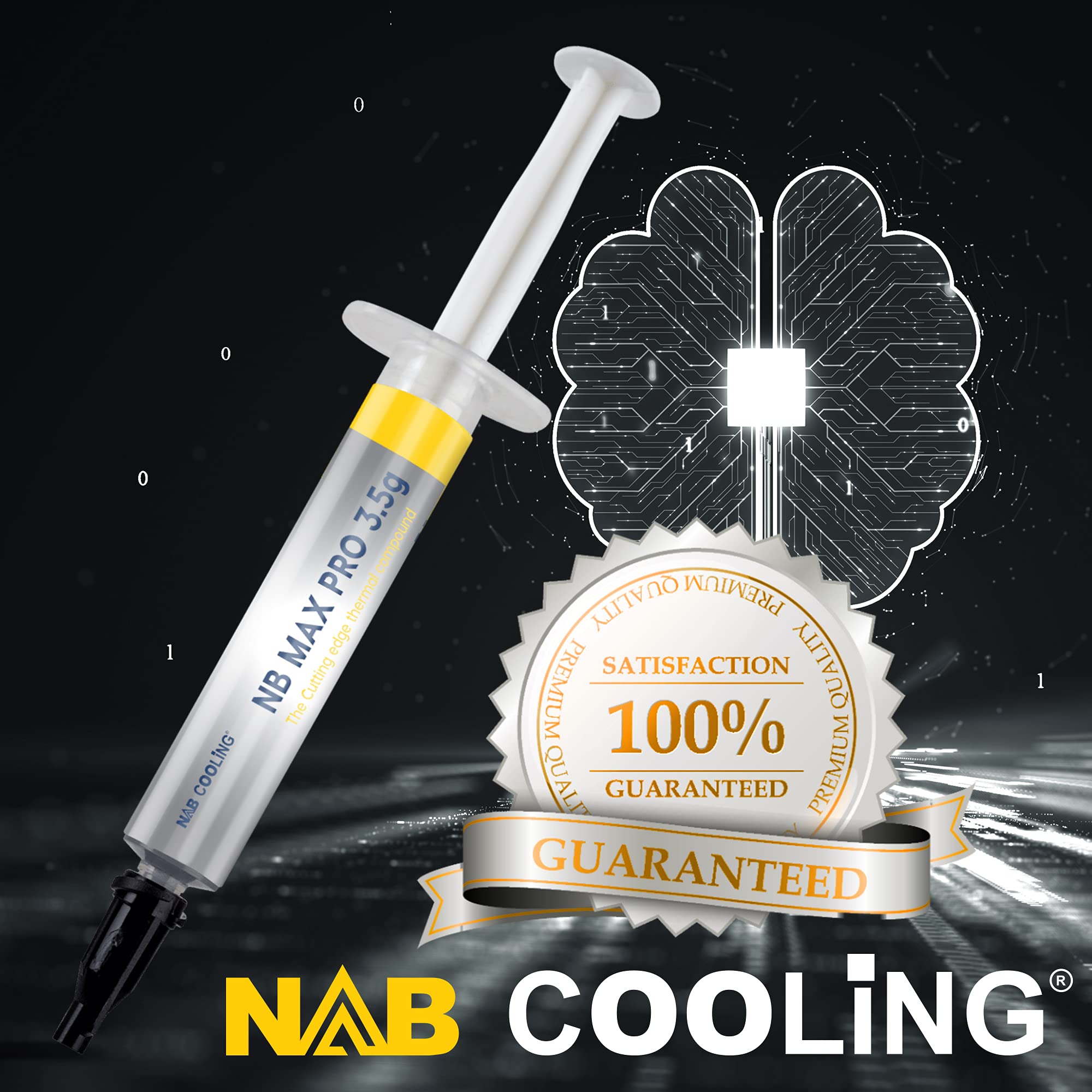 Nab Cooling Thermal Compound Paste for Heatsink 3.5g Maximum Thermal Conductivity, High Density, Easy Application Bonus Spatula, Noncorrosive (3.5g)