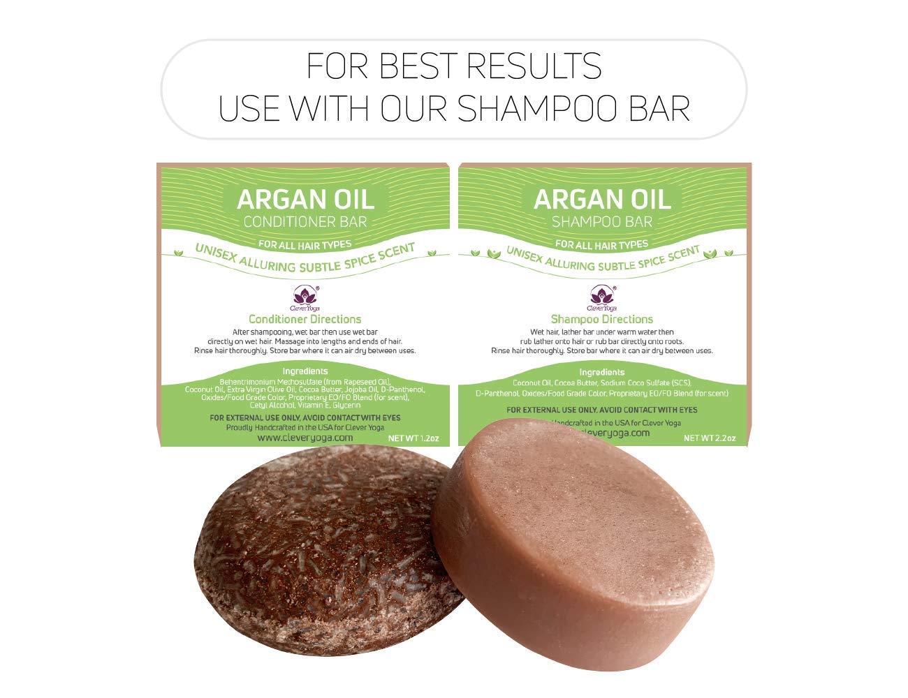 Wave Conditoner Bars - Natural Conditioner Bar Variety Pack, Handmade, Non-GMO & Vegan, Fresh Citrus, Argan Oil & Unscented Bar Conditioner, Organic Conditioner Bar Set For Shiny Hair for Women & Men